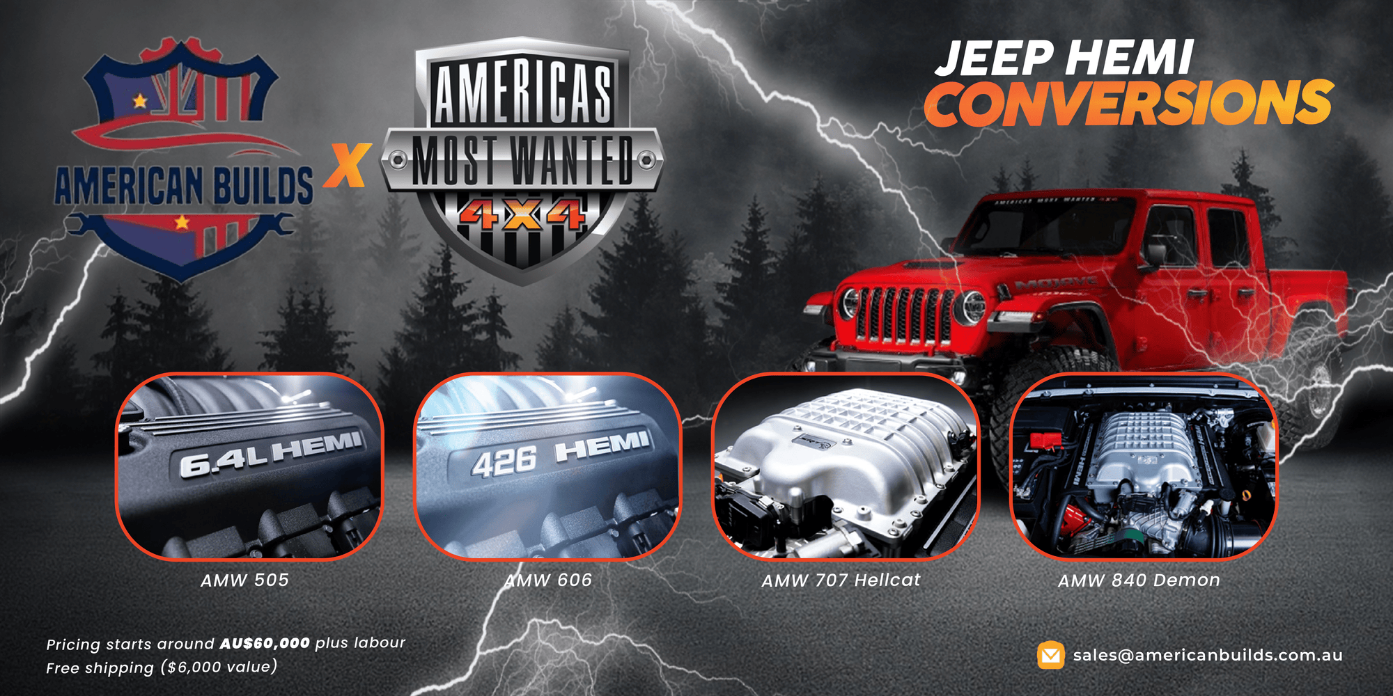 Mitchell 4x4 Mechanic home of Australia's AMW Jeep Hemi Conversions – American Builds